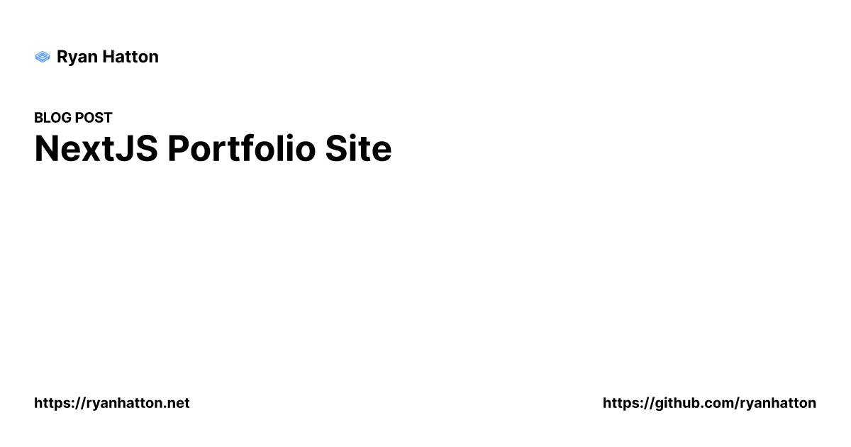 NextJS Portfolio Site